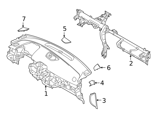 84410-J3210 - Instrument Panel Crossmember 2019-2021 Hyundai Veloster ...