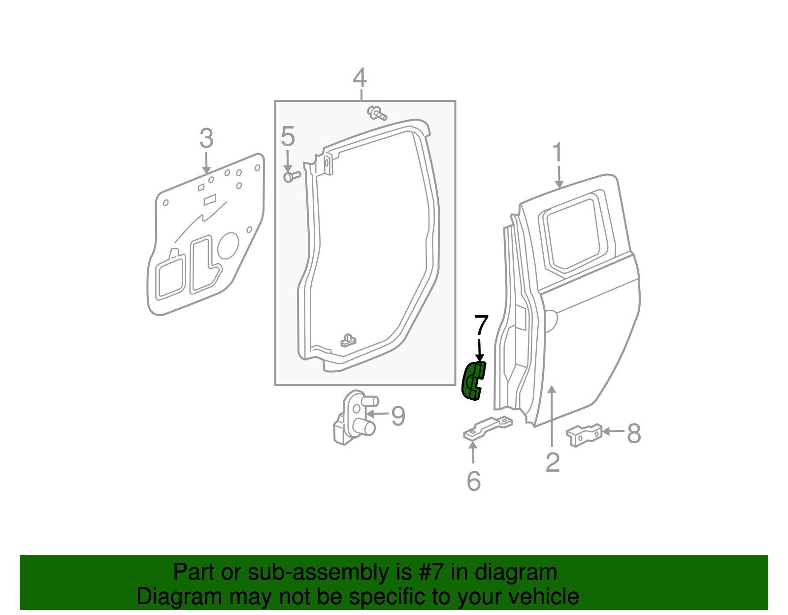 72636-SCV-A00 - Door Weather-Strip Catch 2003-2011 Honda Element ...