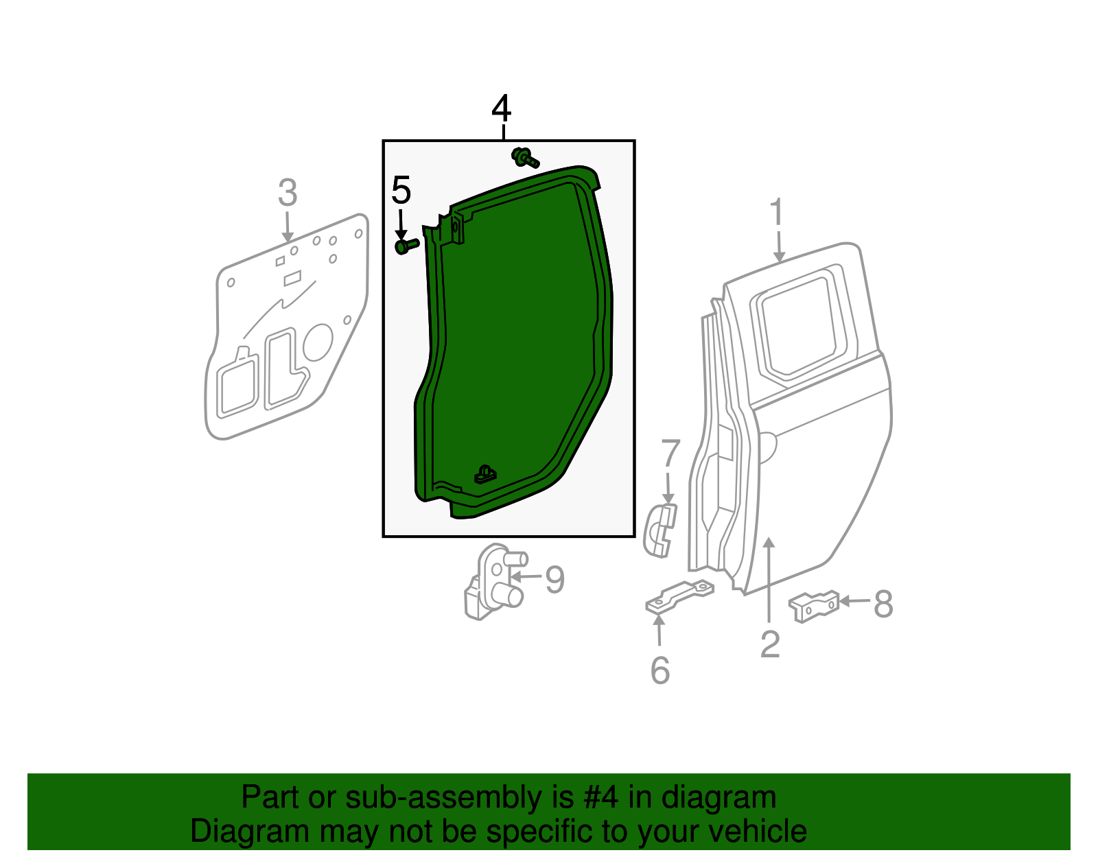 72810-SCV-A03 - 2003-2011 Honda Element - Weatherstrip R Rear Access ...