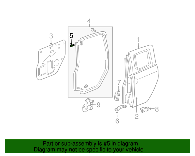 91564-SCV-003 - Door Weather-Strip Clip 2003-2009 Honda Element | Honda ...