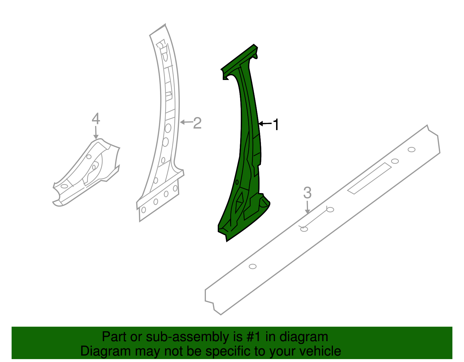 2013-2018 Nissan Altima Center Pillar Reinforced G6514-3TAMA | Nissan ...