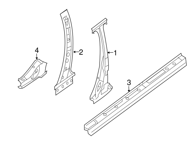 G6425-9HSMA - Sill Reinforced 2016-2018 Nissan Altima | Nissan Parts ...