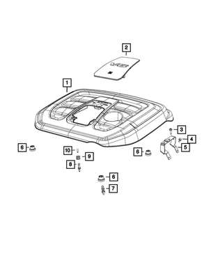 05281383AF - Engine Cover 2016-2022 Mopar | Mopar Factory Parts