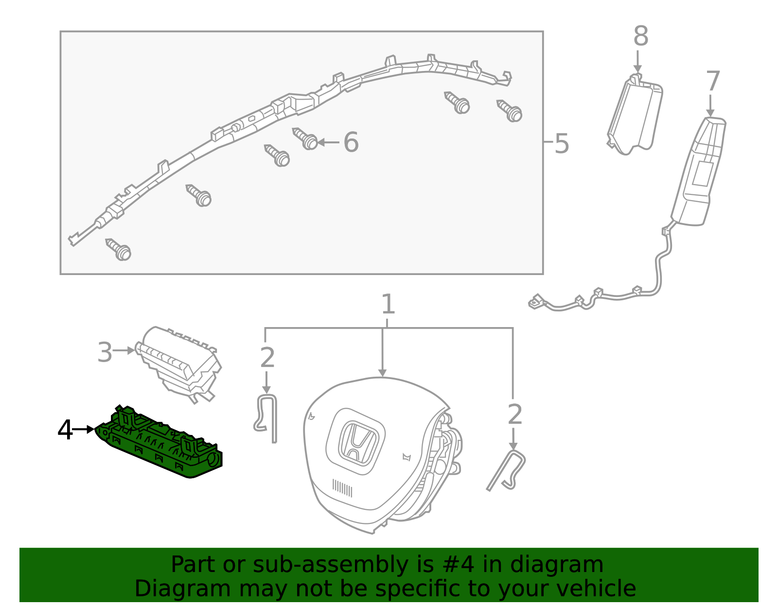 78910-TVA-A81 - Knee Air Bag 2018-2022 Honda Accord | Honda Parts Online