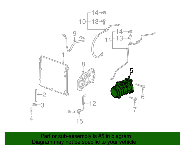 2005-2010 Cadillac STS Air Conditioning Compressor 89023453 | GM Parts ...