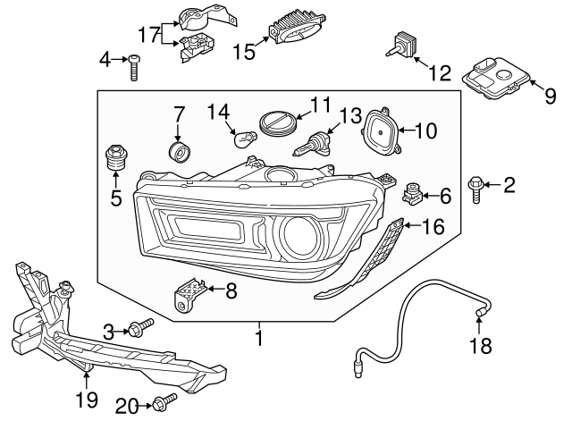 2018-2020 Audi Led Unit 80A-998-474 | OEM Parts Online