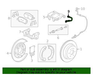 2015-2020 GM Hose Assembly-Rear Brake (Left-hand) 84244994 ...