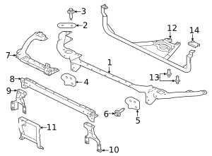 T4A3585 - Radiator Support Tie Bar Extension 2017-2020 Jaguar F-Pace ...