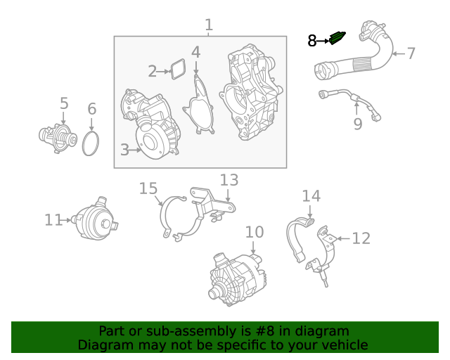 13628650714 - 2018-2022 BMW Cylinder Head Temp Sensor (13-62-8-650-714 ...