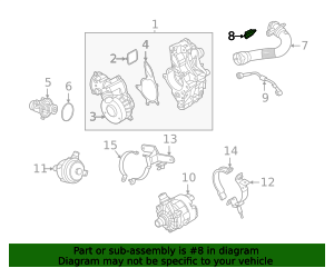13628650714 - 2018-2022 BMW Cylinder Head Temp Sensor (13-62-8-650-714 ...