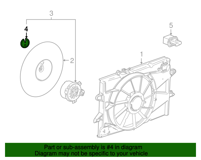 2005-2017 GM Engine Cooling Fan Shroud Clip 22722593 GM | GMPartsDirect.com