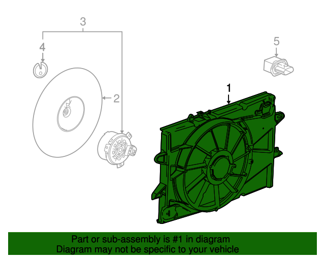 2010-2017 GM Engine Coolant Fan Shroud 84145767 GM | GMPartsDirect.com