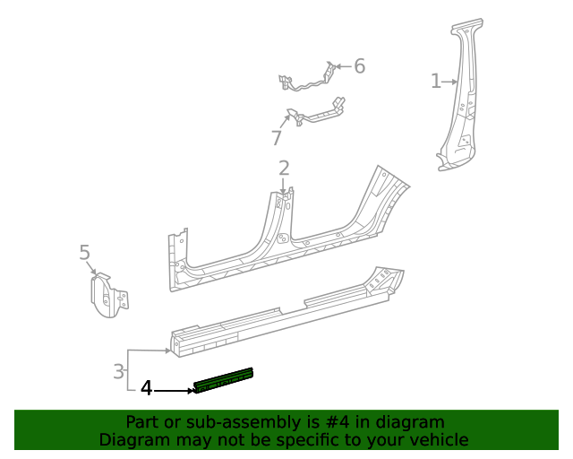 167-630-08-02 - Rocker Panel Reinforcement 2020-2024 Mercedes-Benz ...