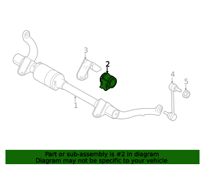 LR110782 - Suspension Stabilizer Bar Bushing 2018-2022 Land Rover ...