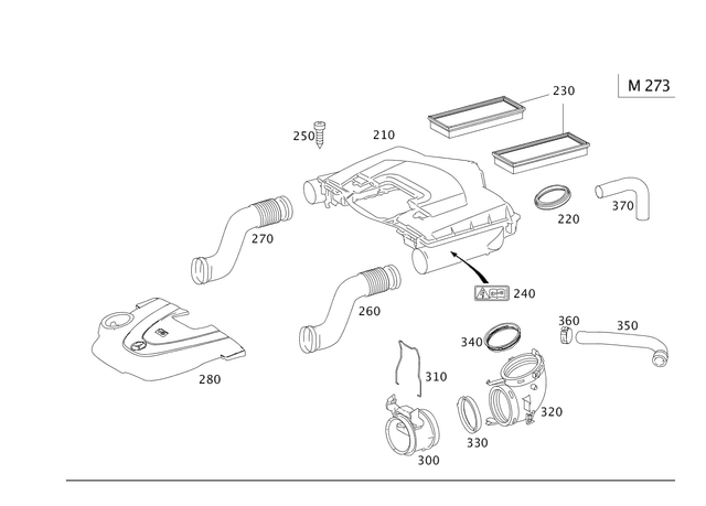 164-505-13-61 - Air Duct 2003-2012 Mercedes-Benz | Mercedes-Benz USA Parts