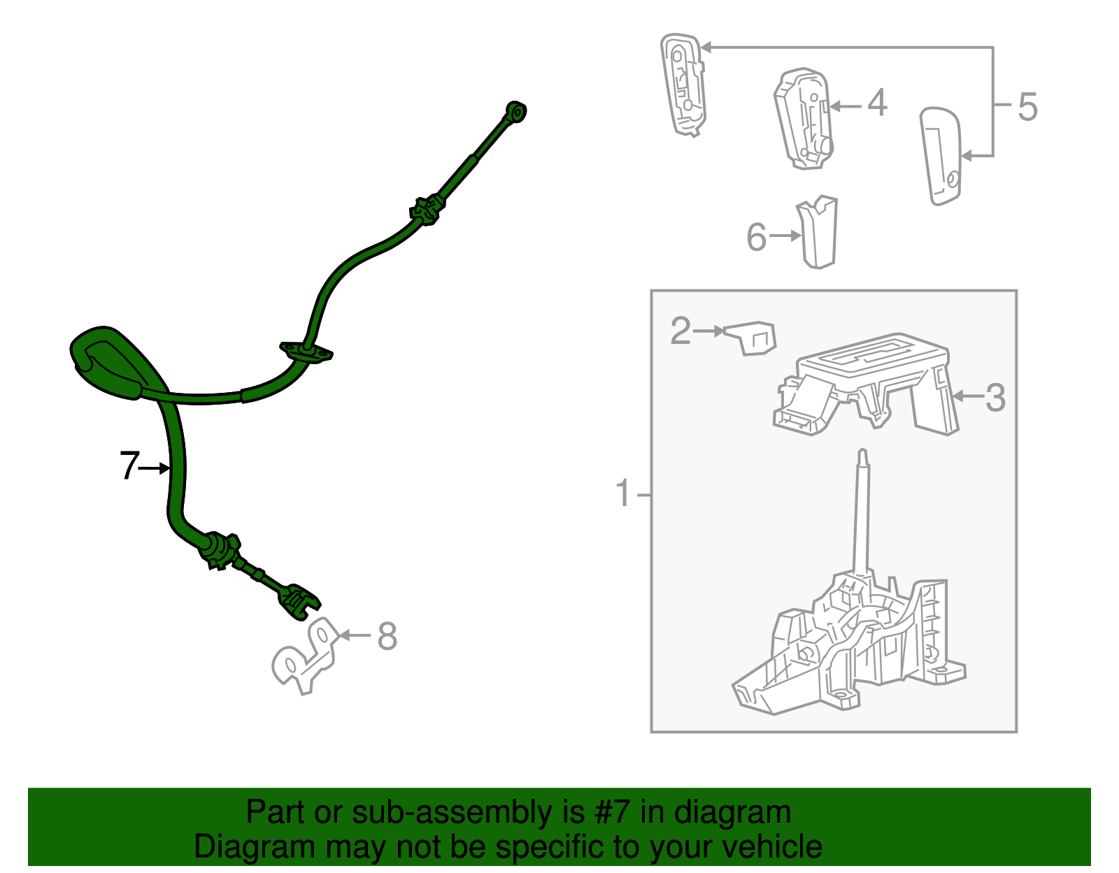 2007-2014 Ford 2007-2014 Ford - Shift Control Cable 7L1Z-7E395-D | My ...