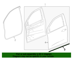 2015-2021 GM Door Weather-Strip 84234297 | GMPartsDirect.com