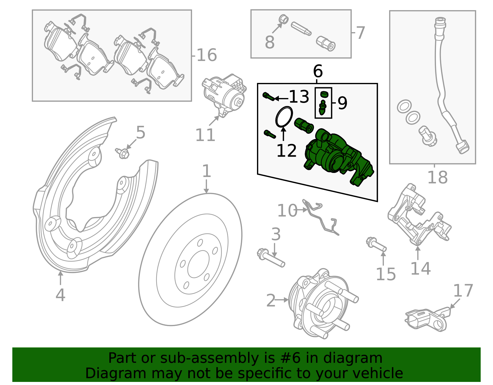 2021-2024 Ford Mustang Mach-E Caliper Assembly LJ9Z-2386-C | QuirkParts