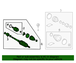 Genuine Toyota Axle Assembly part# 43420-08120 for 2021-2025 Toyota ...