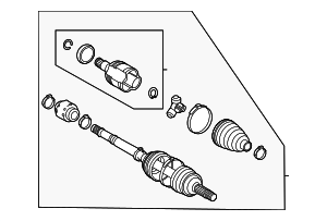 Genuine Toyota Axle Assembly part# 43420-08120 for 2021-2025 Toyota ...