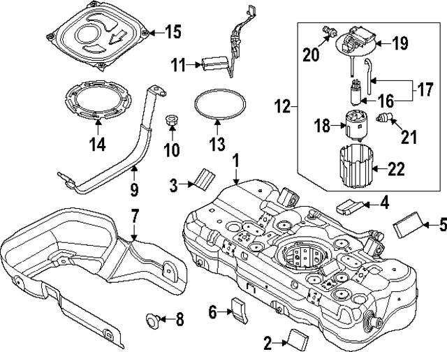 31120-AT500 - Fuel Pump Assembly 2023-2024 Kia Niro | Kia.Parts Store