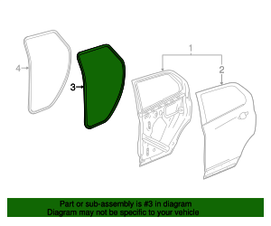 2015-2022 Chevrolet Trax Rear Side Door Weatherstrip 42571103 ...