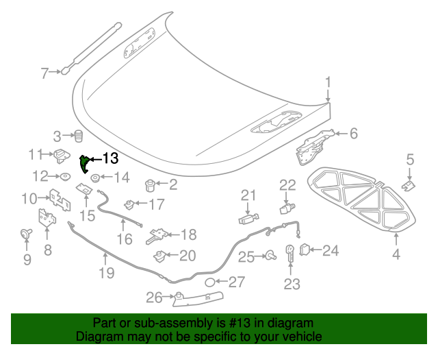 Genuine Safety Catch for 2014-2023 Land Rover | Land Rover Part ...