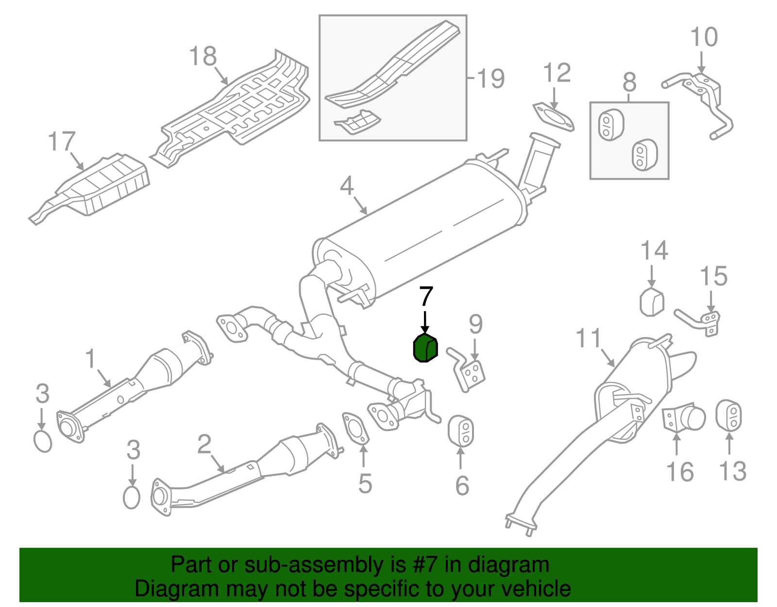 2020-2024 Nissan Armada Muffler & Pipe Insulator 20651-6JF0A | Team ...
