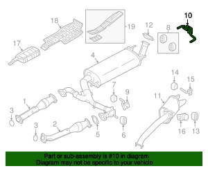 20731-1LA0A - Muffler & Pipe Hanger 2017-2024 Nissan Armada | Nissan ...