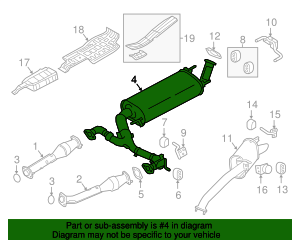 2020-2021 Nissan Armada Muffler & Pipe 20100-6JF0B | Nissan Parts Plus