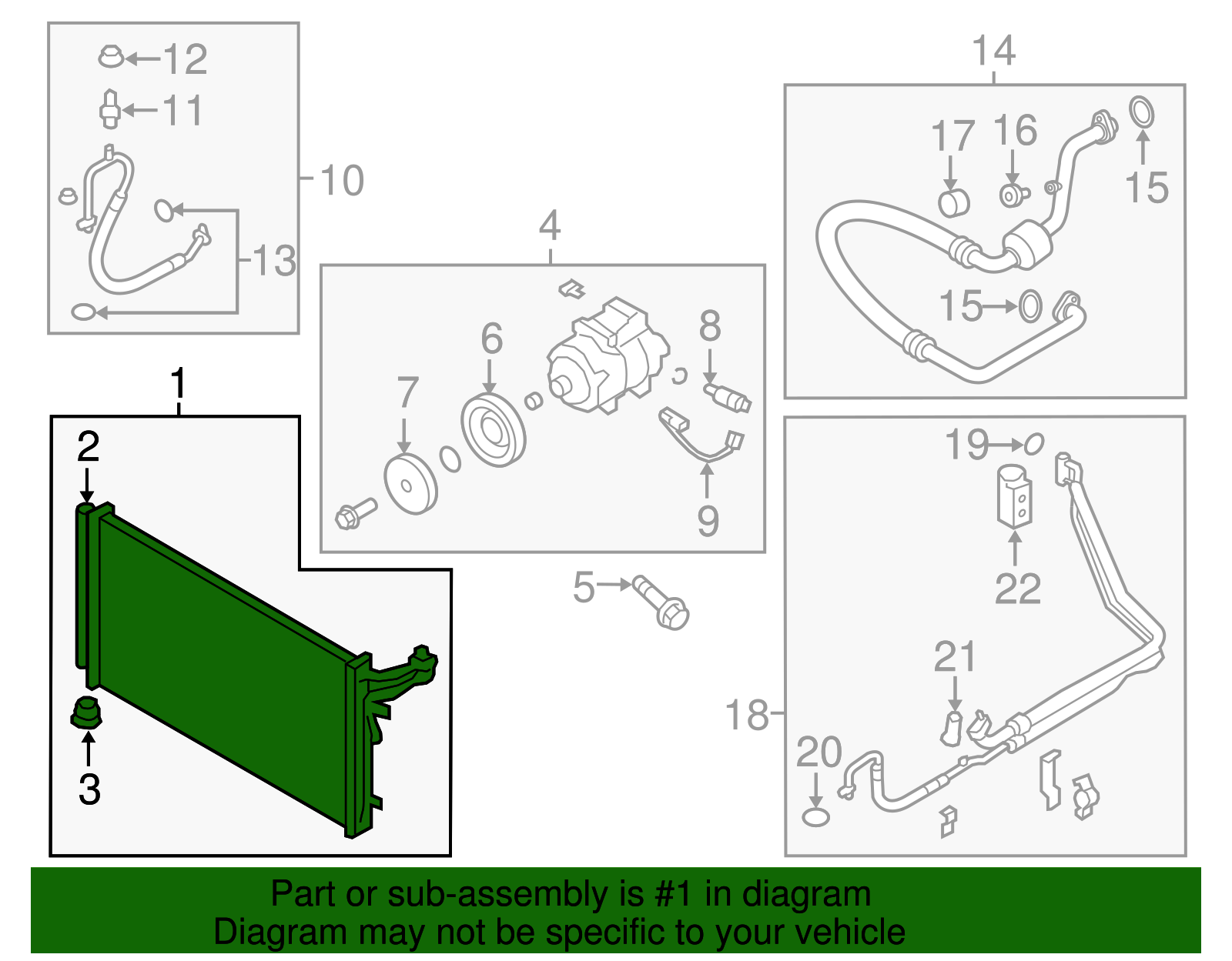 2018-2020 Genesis G80 Condenser 97606-B1410 | World OEM Parts Hyundai