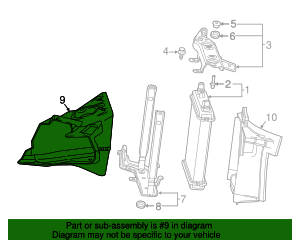 2016-2018 Chevrolet Camaro Front Duct - Driver's Side (LH) 84173322 ...