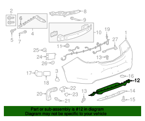2014-2017 Buick Regal Rear Lower Bumper Cover 22794677 GM ...