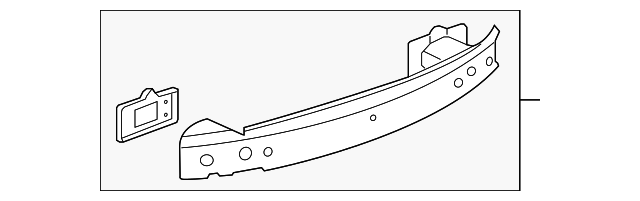 2011-2017 Buick Regal Rear Bumper Impact Bar 22873239 GM ...