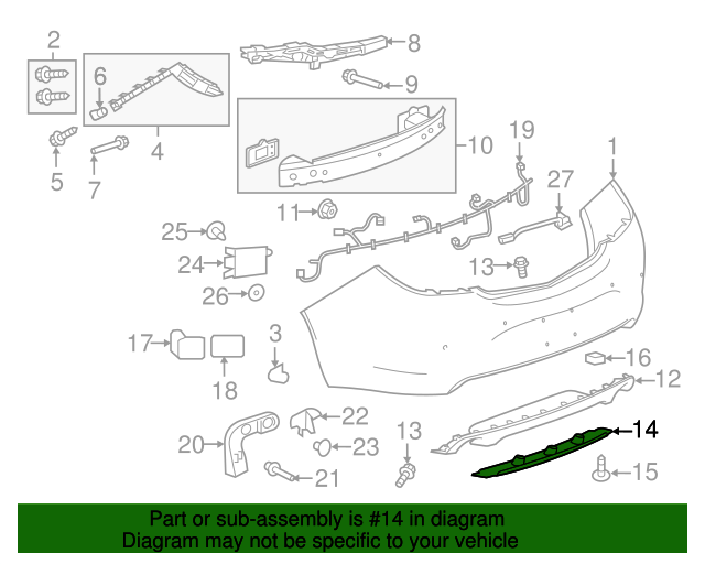 2014-2017 Buick Regal Diffuser - Passenger Side (RH) 22885798 ...