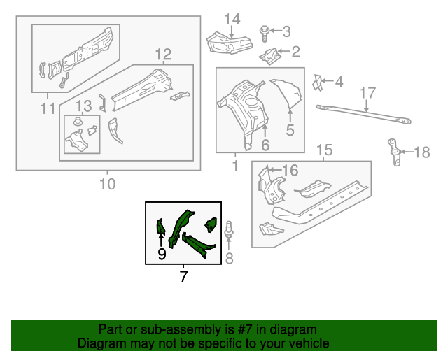 2013-2020 Toyota Apron Extension SU003-01309 | Toyota Parts Center