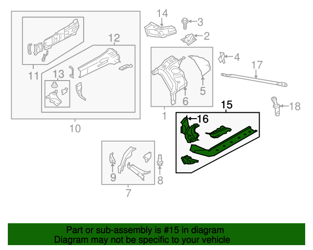 SU003-05223 - Front Rail Extension - 2013-2020 Toyota | OEM Genuine ...