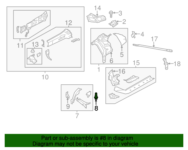 SU003-00002 - Radiator Assembly Bolt - 2013-2020 Toyota | OEM Genuine ...
