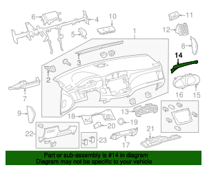 2011-2012 Toyota Avalon Finish Panel 55475-07060-E0 | Toyota Parts Center