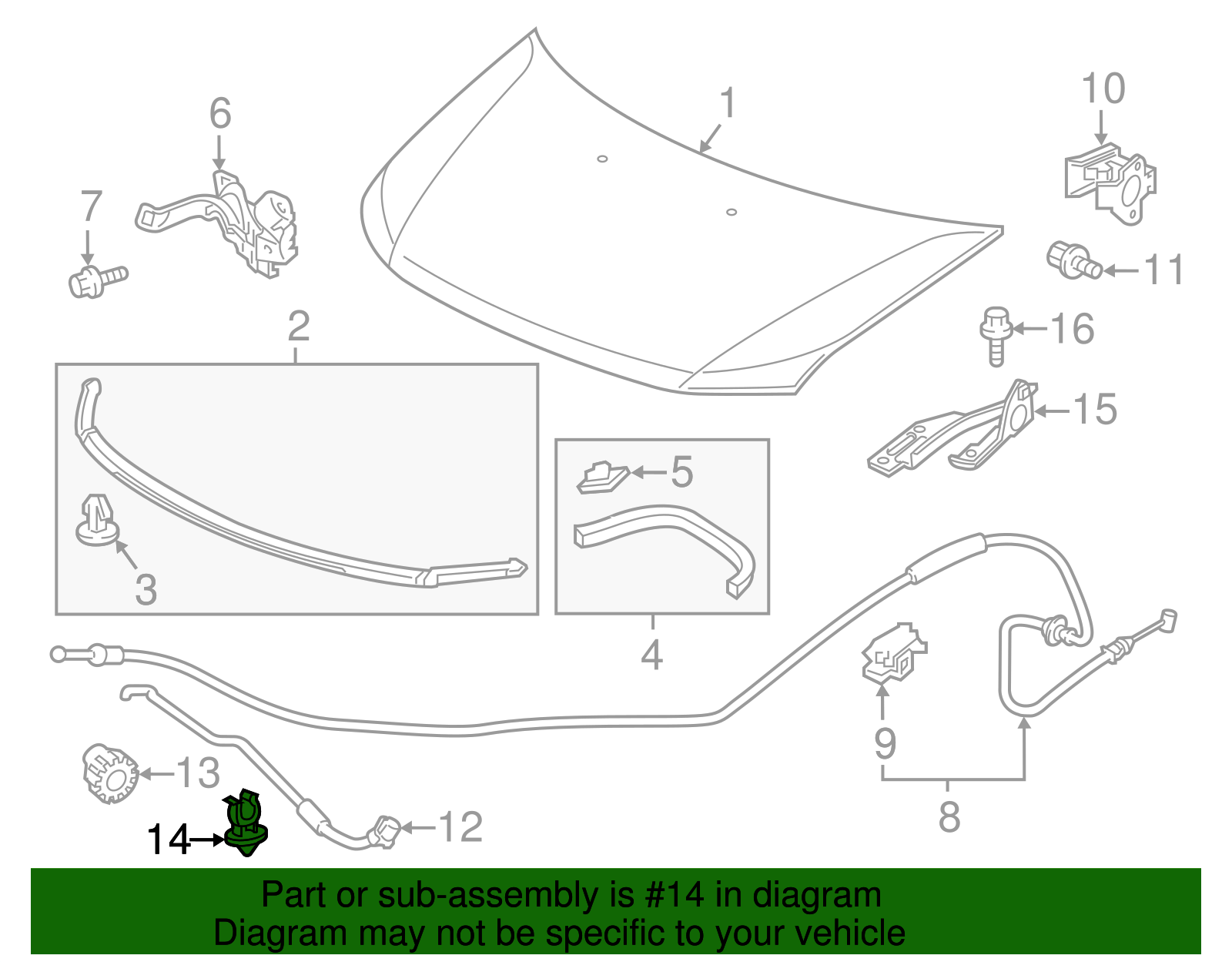 90672-SNA-A01 - 2006-2025 Honda - Holder Rod | Genuine Honda Parts