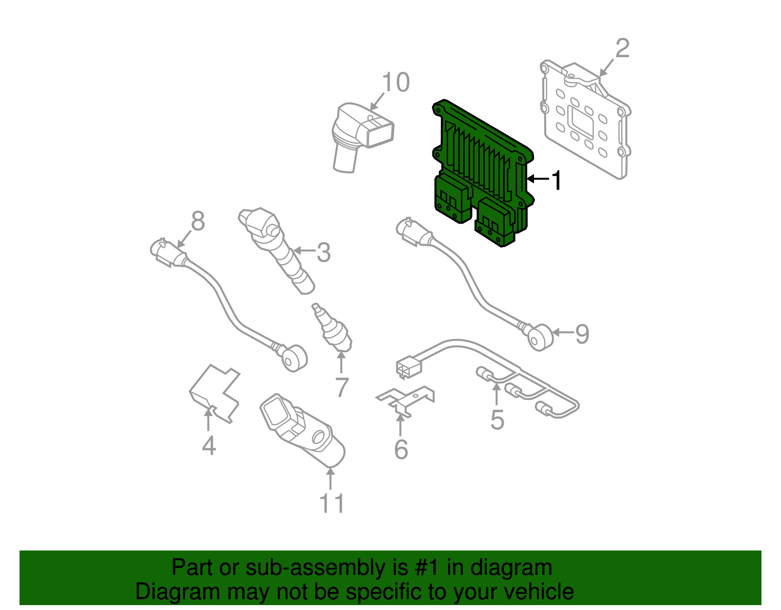 39106-3C360 - Engine Control Module (ECM) 2007 Kia Sorento | Kia.Parts ...