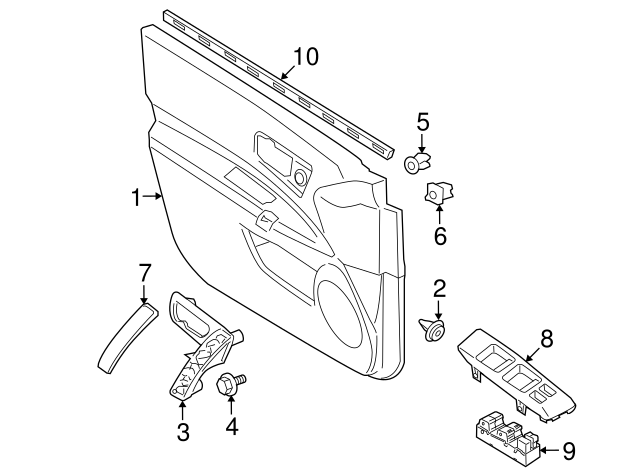 2011-2015 Nissan Window Switch - Driver's Side (LH) 25401-1VK0A ...