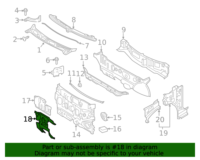 2018-2019 Nissan Kicks Lower Insulator 678105RB0A | QuirkParts