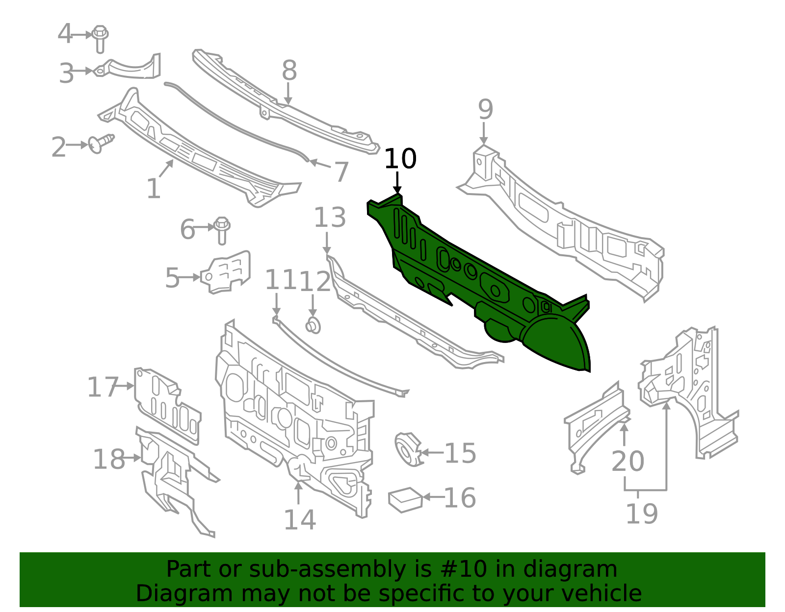 2018-2019 Nissan Kicks Lower Dash Panel F7300-5RLMA | Bill Kay Nissan Parts