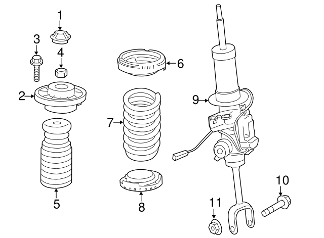 37-11-6-796-923 - Strut - 2011-2012 BMW | Buy BMW Parts Now