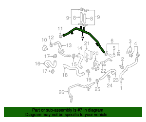 2013-2018 Audi Engine Coolant Hose 079-121-059-A | Audi USA Parts