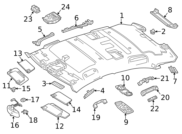 2013-2021 Mercedes-Benz Mounting Plate 222-811-00-73 | Mercedes-Benz Parts