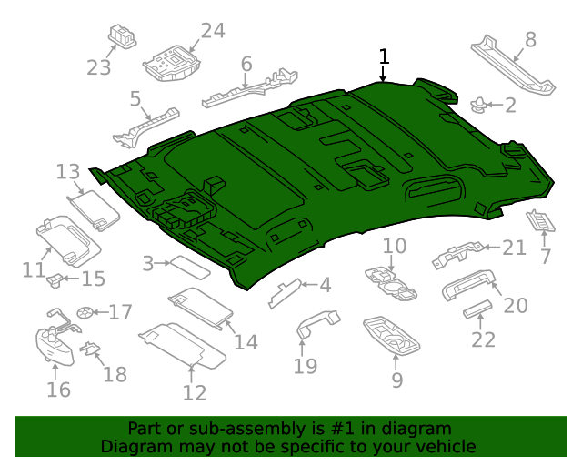 222-690-63-02-7M85 - Headliner 2018-2020 Mercedes-Benz | Mercedes-Benz ...