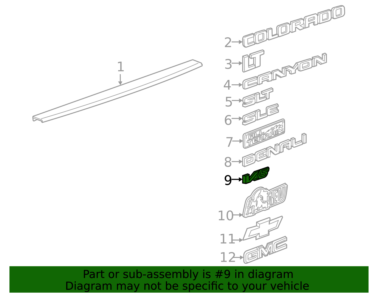 2017-2022 GM Nameplate 85555135 | Awesome Parts