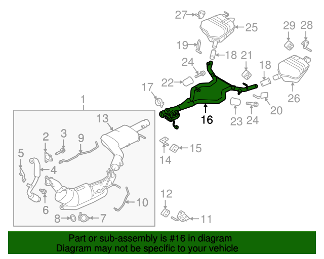 LR126079 - Resonator & Pipe - 2017-2020 Land Rover Discovery | Land ...
